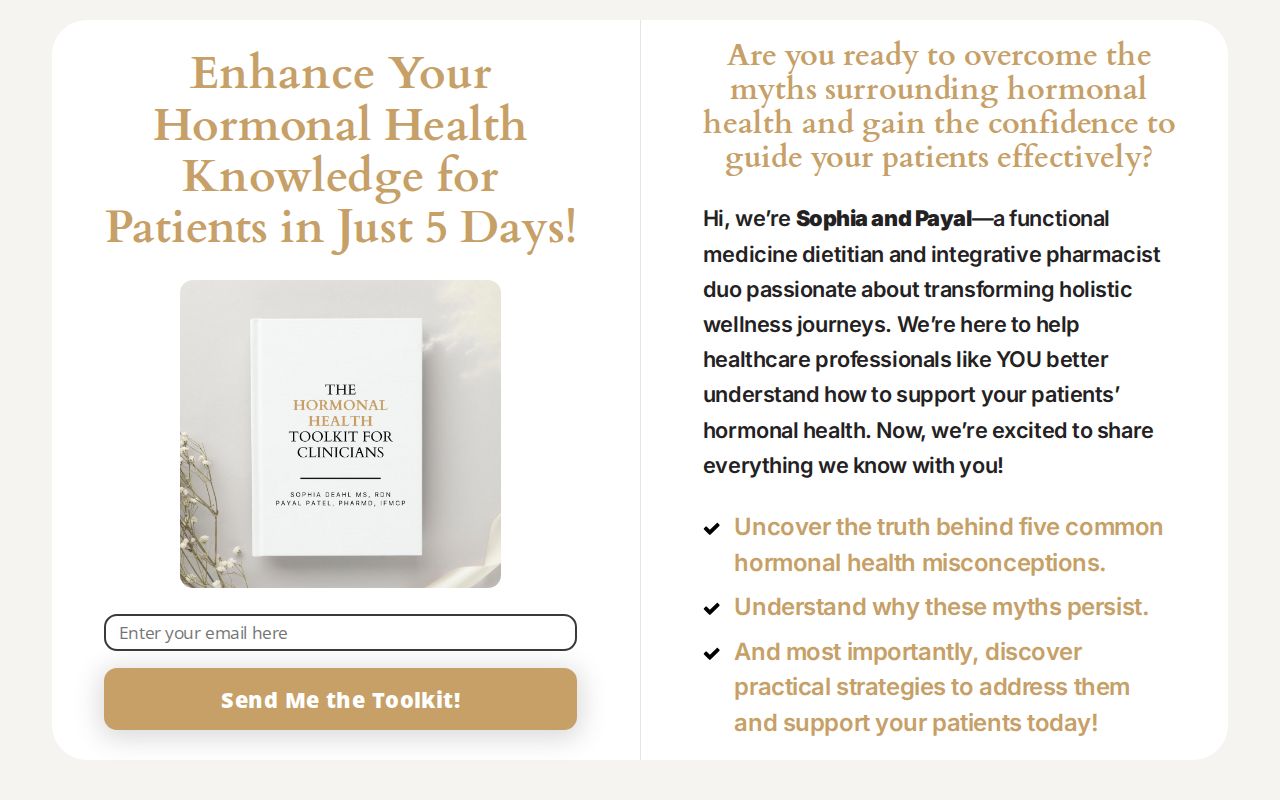 The Hormonal Health Toolkit for Clinicians